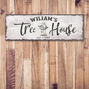 Treehouse Sign | Living Room Wall Art | Tree House Wall Decor | Rustic ...