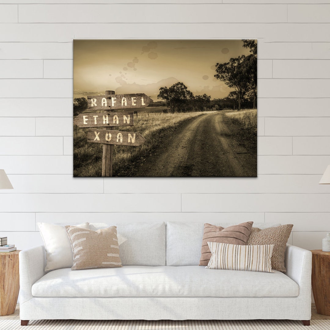 Custom Road Sign Family Name Sign Farmhouse Wall Art Custom Street Sign ...