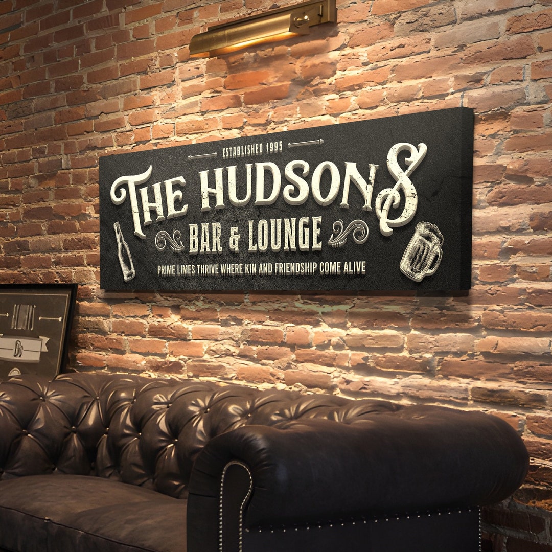 Bar Sign for Home Bar | Man Cave Bar Signs | Basement Bar and Lounge ...