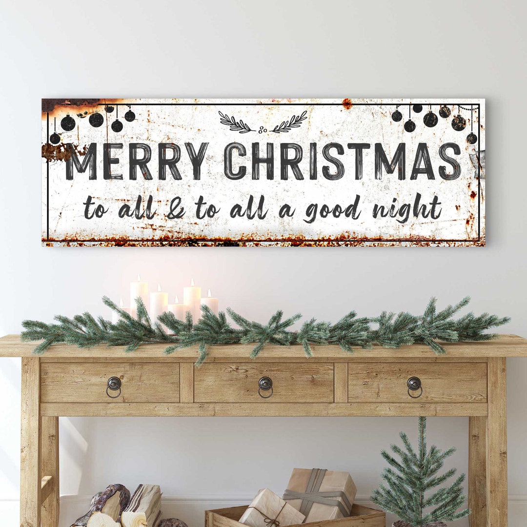 Merry Christmas Sign Rustic Christmas Wall Art Merry - Etsy
