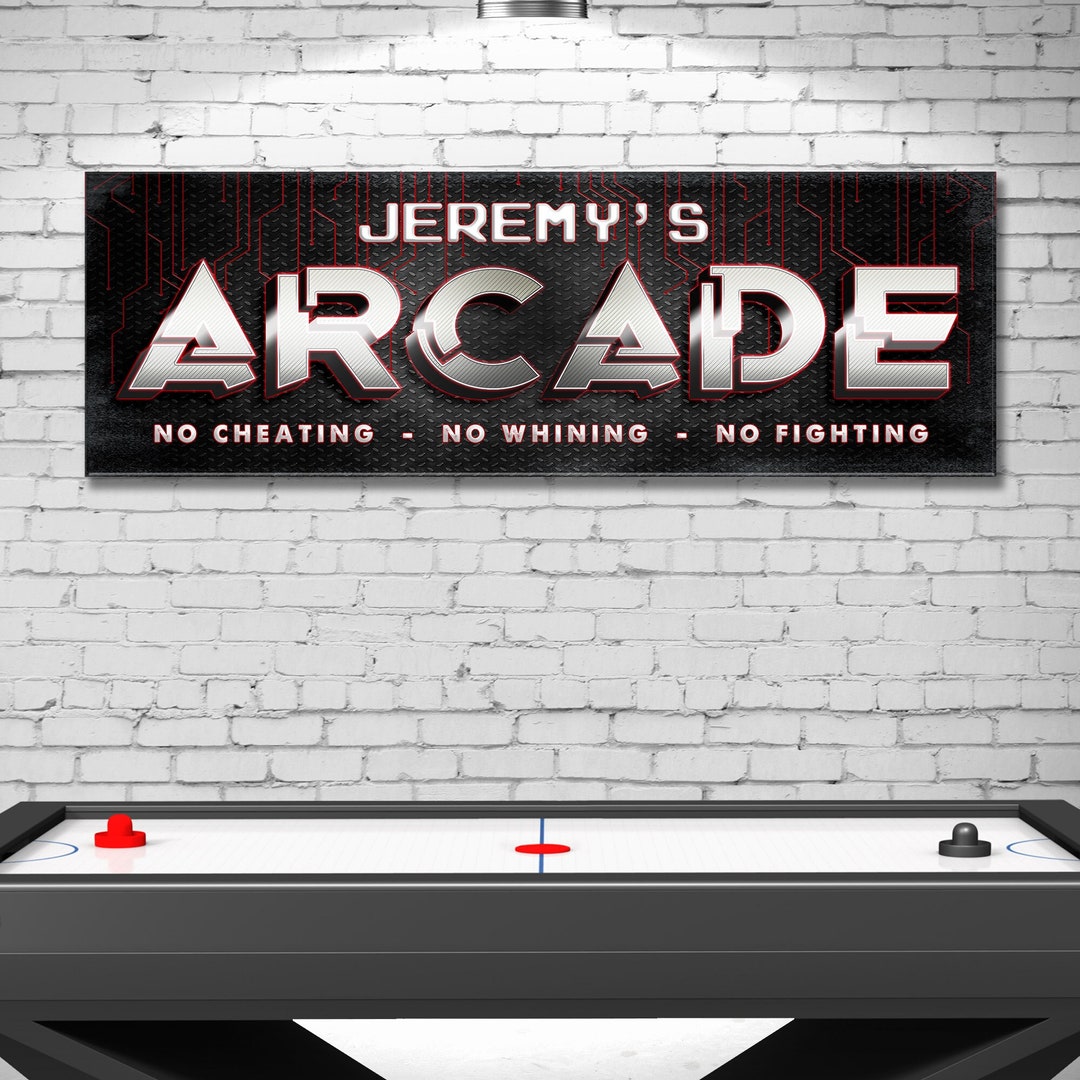 Arcade Sign | Game Room Sign Wall Art | Family Game Room Wall Decor ...
