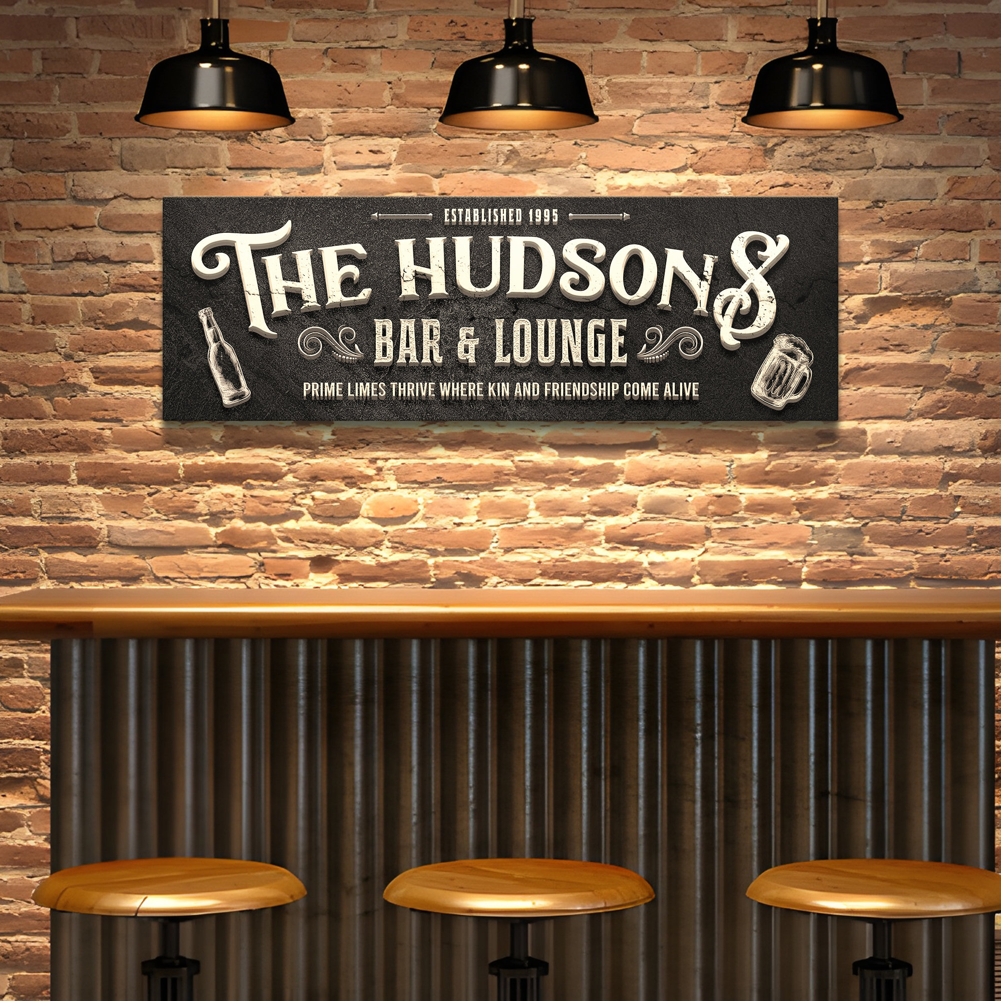 Bar Sign for Home Bar | Man Cave Bar Signs | Basement Bar and Lounge ...
