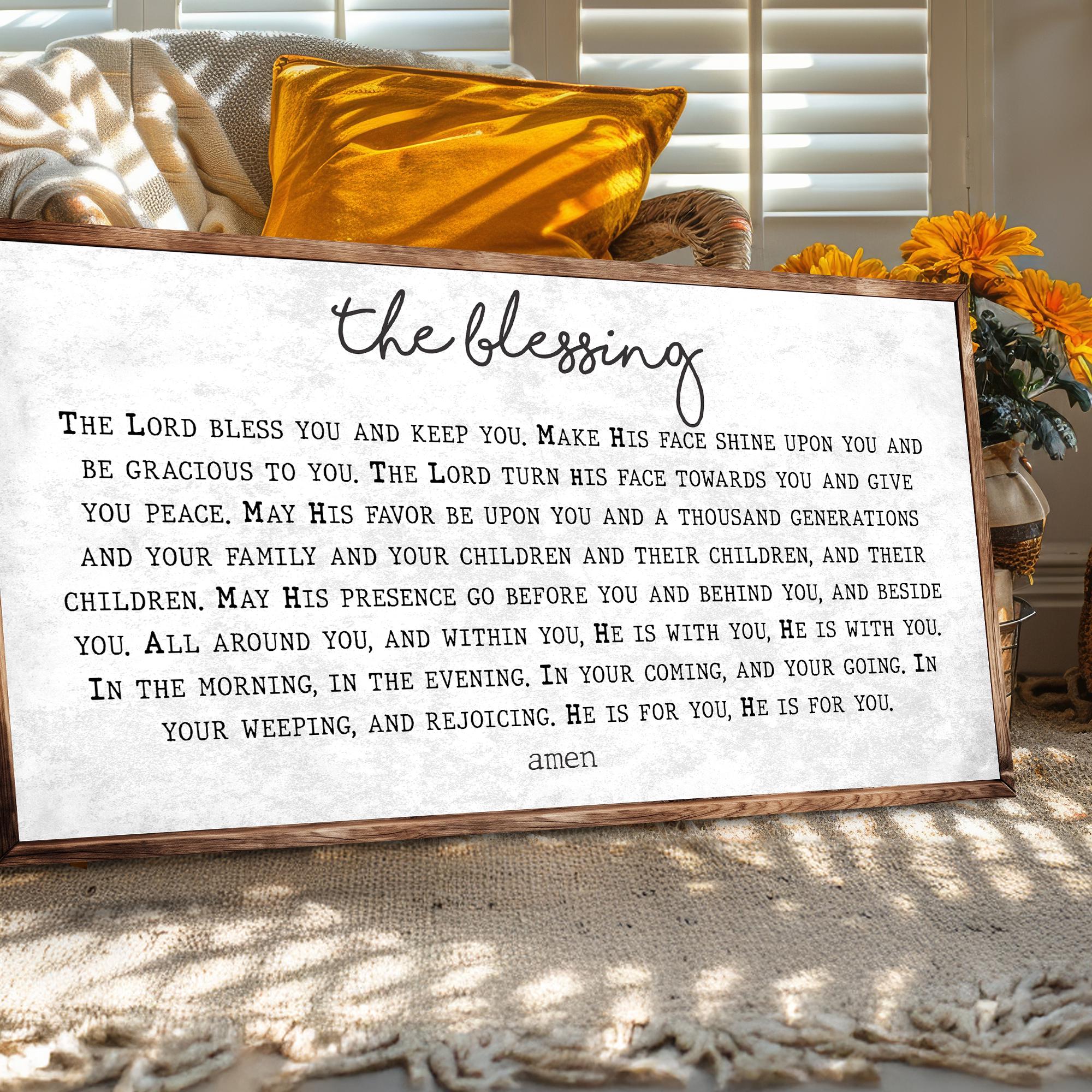 The Blessing Faith Sign | Inspirational Wall Art Canvas | Christian ...