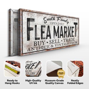 Personalized Flea Market Sign | Vintage Flea Market Sign Decor | Modern ...