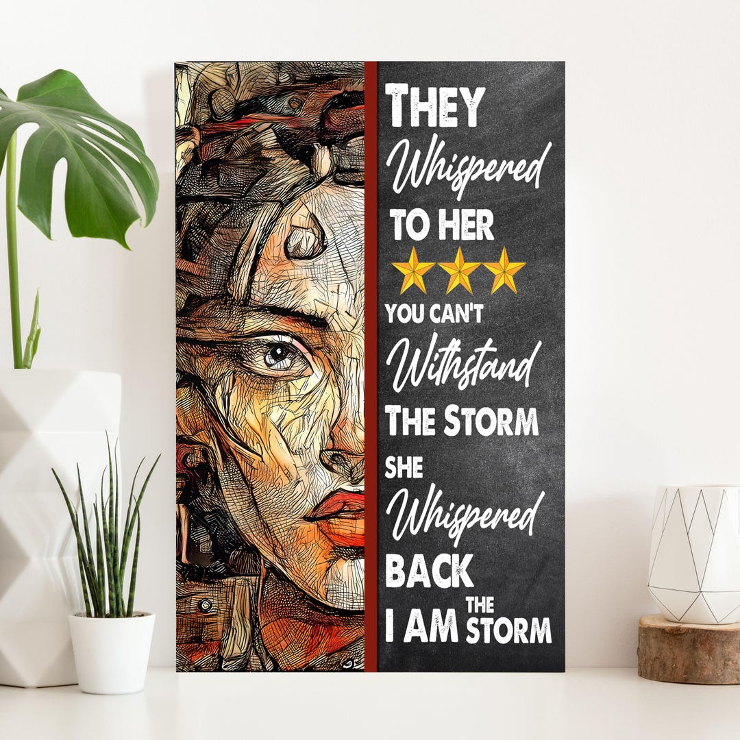 I Am the Storm Sign | Strong Women Empowerment Decor | Feminist Art ...