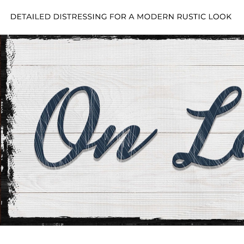 Personalized Lake Art | on Lake Time Sign Custom Lake Art | Lake Print ...