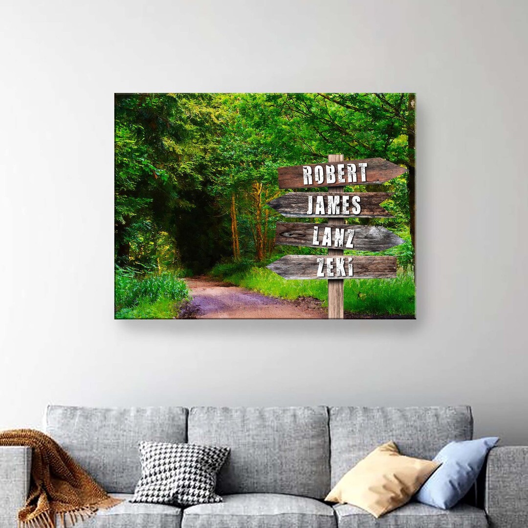 Enchanted Forest Sign Custom Family Sign Family Canvas - Etsy