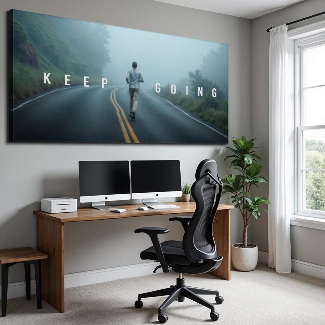 Keep Going Motivational Wall Sign | Office Wall Decor | Inspirational ...