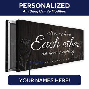 When We Have Each Other We Have Everything Sign | Wedding Anniversary ...