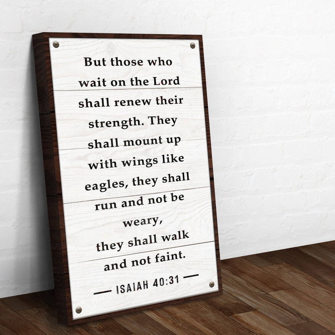 Isaiah 40 31 Faith Sign | Bible Verse Sign Church Decor | Wings Like ...