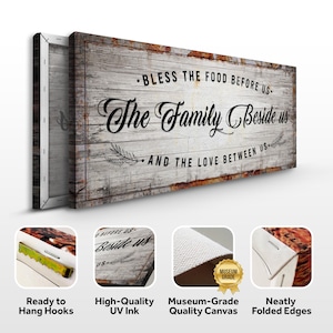 Bless the Food Before Us Wall Decor | Dining Room Decor | Farmhouse ...