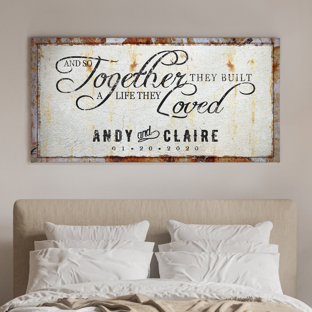 Wedding Anniversary Gift | Personalized Couple Gift Sign | Together ...
