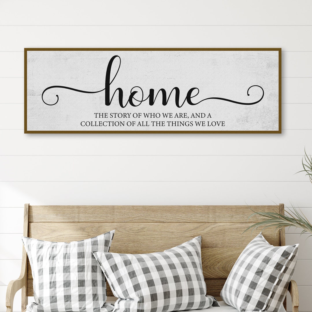 Family Canvas Wall Art | Custom Home Sign Home Living Room Wall Art ...