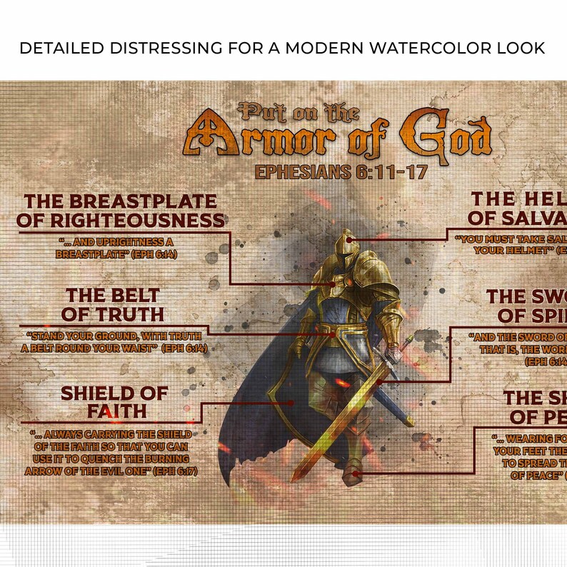 Armor of God Wall Art | Prayer Warrior Christian Gift Faith Sign ...