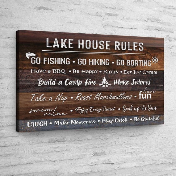 Lake House Rules Sign