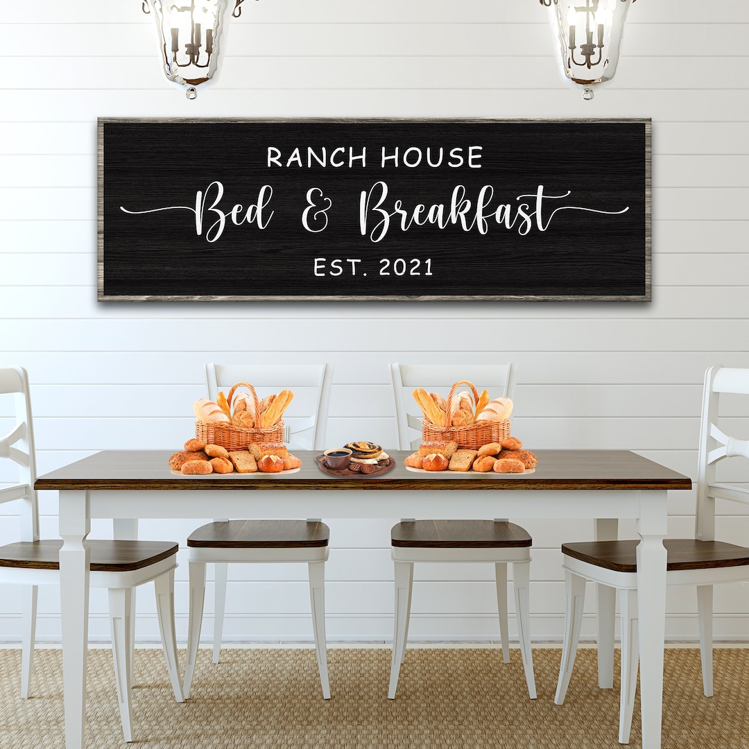 Bed and Breakfast Sign | Farmhouse Sign Bedroom Wall Decor ...