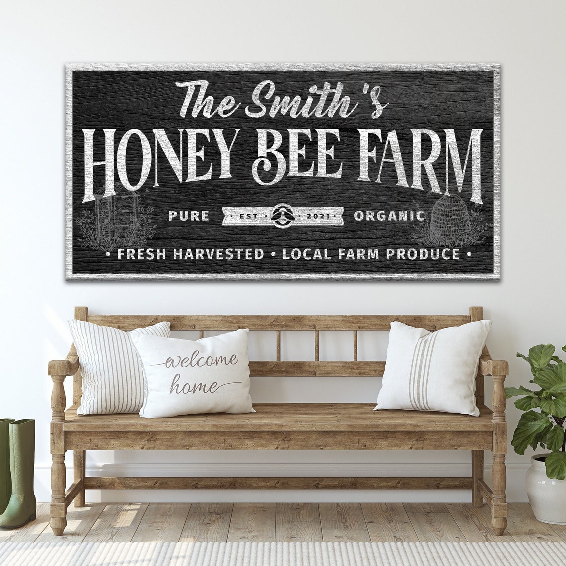 Honey Bee Sign Honey Bee Farmhouse Décor Farm Fresh Honey Bee - Etsy