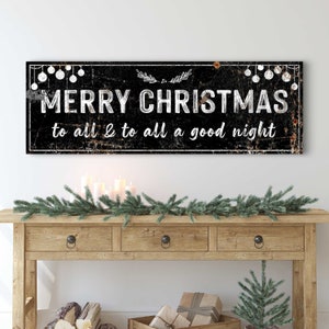 Merry Christmas Sign Rustic Christmas Wall Art Merry - Etsy