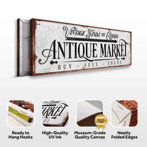 Personalized Antique Market Sign | Antique Store Sign Wall Art ...