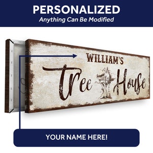 Treehouse Sign | Playhouse Sign | Outdoor Wall Decor | Tree House Sign ...