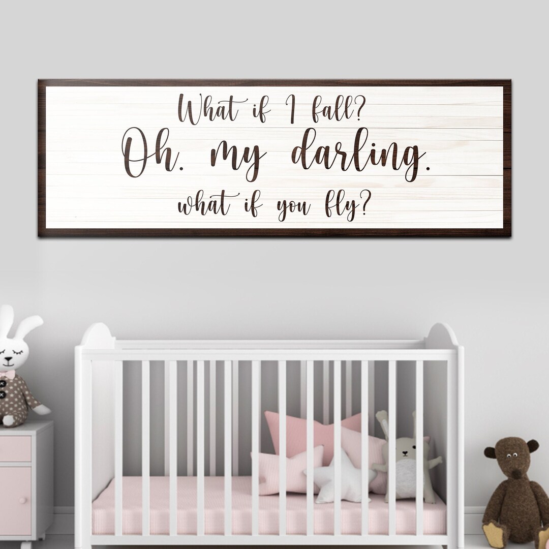 What If I Fall Sign What If You Fly Nursery Decor Bedroom Decor Nursery ...