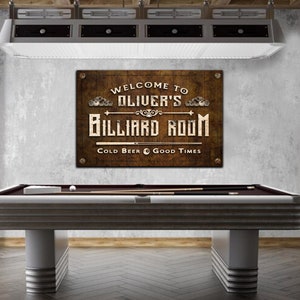Billiard Room Sign | Game Room Wall Art | Game Room Wall Decor ...