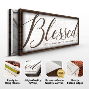 Blessed is the Home That is Filled With Love Sign | Inspirational Wall ...
