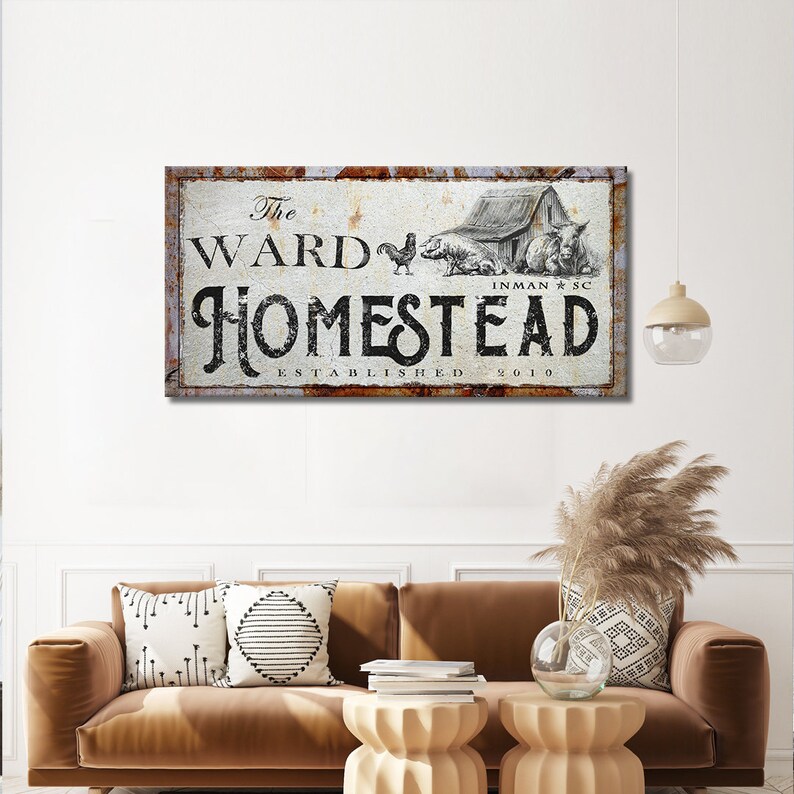 Homestead Farmhouse Sign Home Decor Family Farm Sign - Etsy