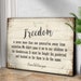 Patriotic Decor Ronald Reagan Quotes Canvas Freedom Sign Living Room ...