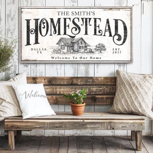 Personalized Homestead Sign | Family Homestead Sign Decor | Custom Farm ...