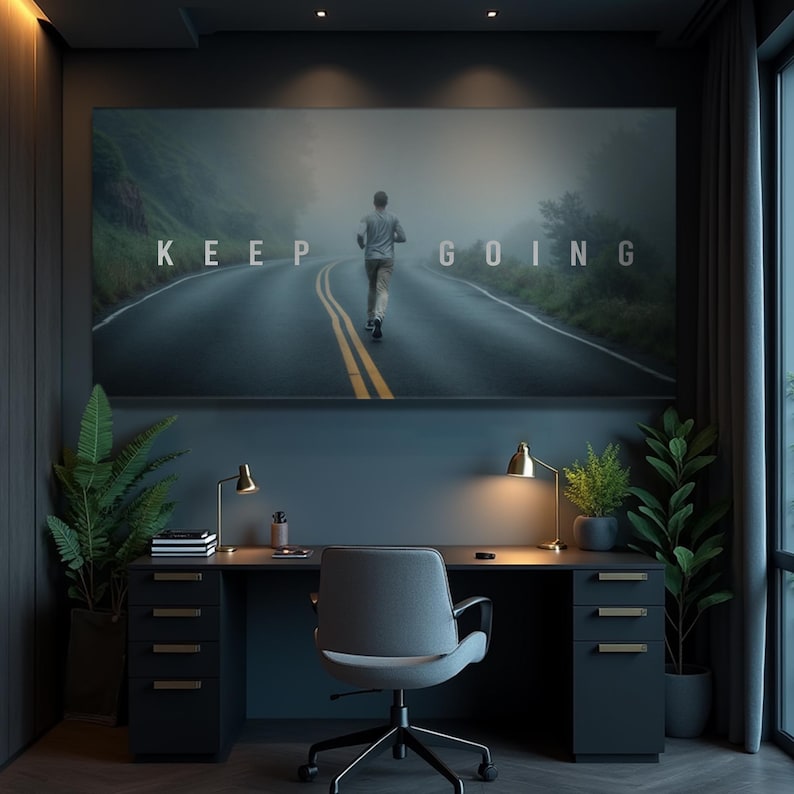 Keep Going Motivational Wall Sign | Office Wall Decor | Inspirational ...