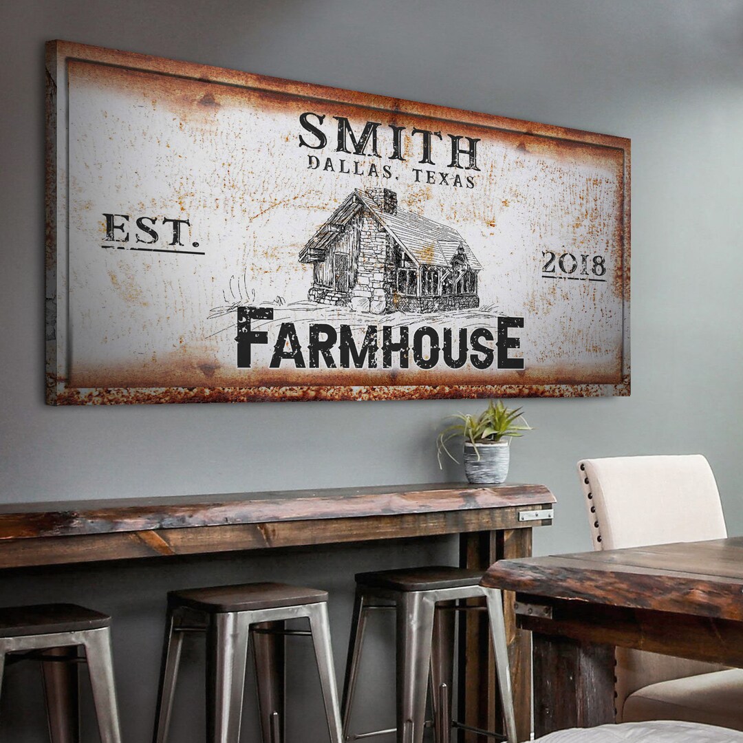 Farmhouse Sign Farmhouse Wall Decor Custom Farmhouse Sign Personalized ...