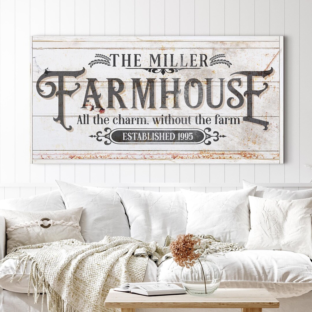 Farmhouse Sign | All the Charm Without the Farm | Home Decor Farmhouse ...