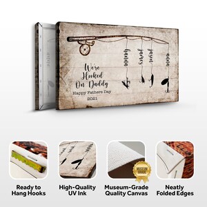 Father’s Day Gift Sign, We’re Hooked on Daddy Wall Art, Father's Day ...