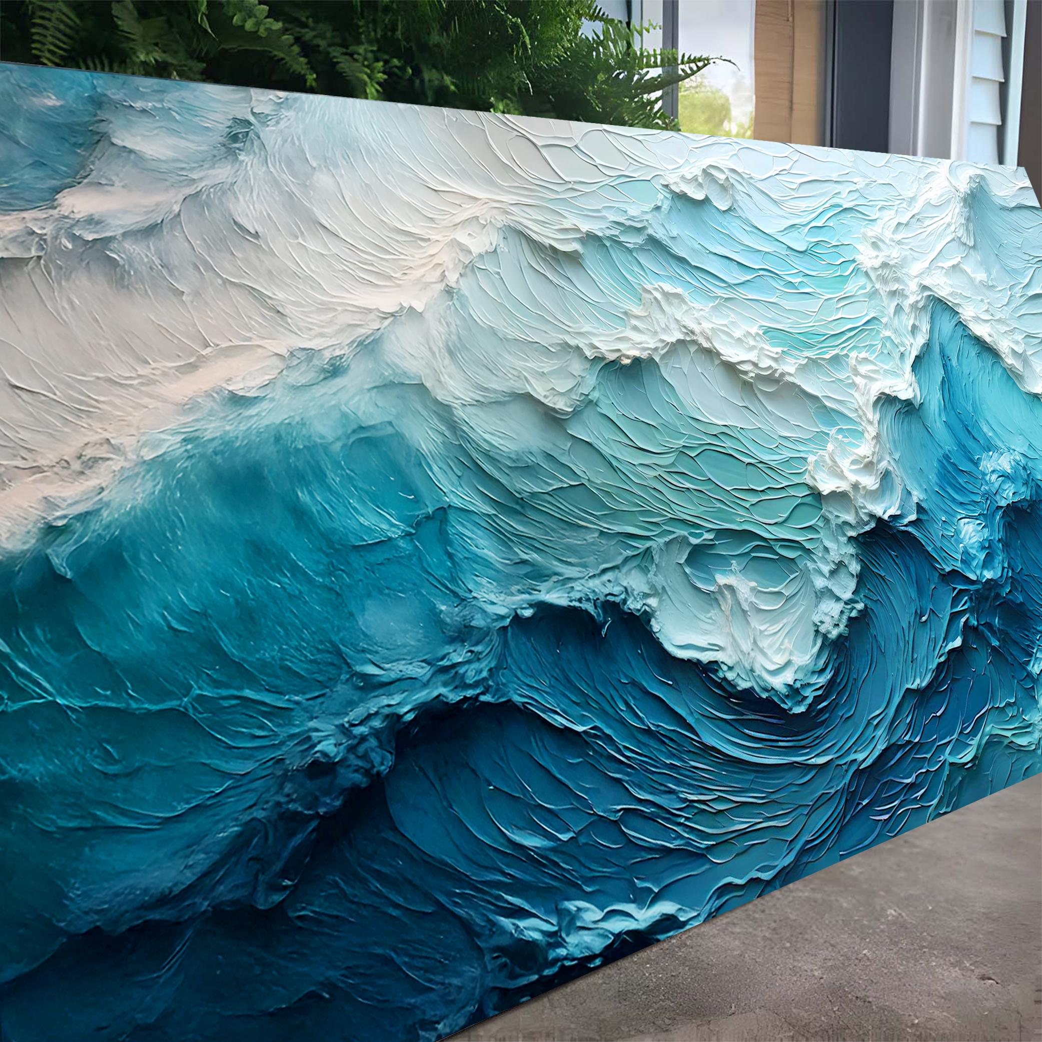 Blue Ocean Coastal Wall Art | Ocean Wave Canvas Art | Coastal Wall Art ...