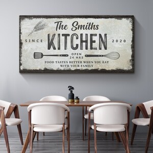 Farmhouse Kitchen Sign | Personalized Kitchen Wall Decor | Kitchen Room ...