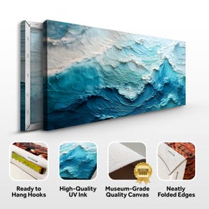Blue Ocean Coastal Wall Art | Ocean Wave Canvas Art | Coastal Wall Art ...
