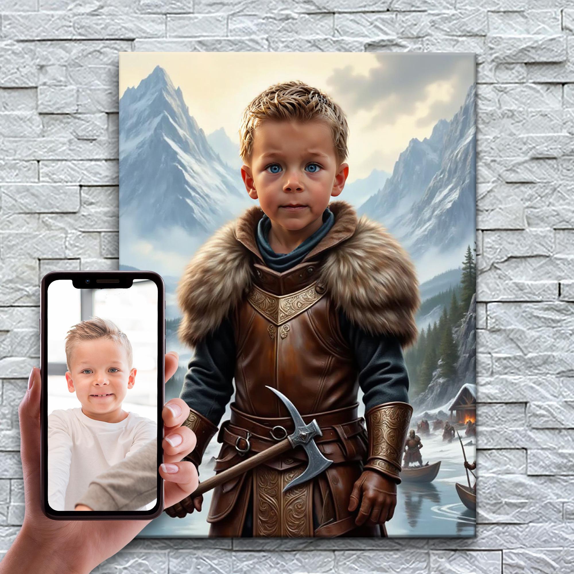 Custom Viking Chieftain Portrait From Photo | Custom Viking Warrior ...