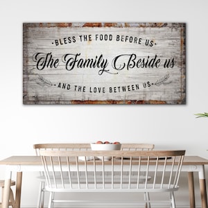 Bless the Food Before Us Wall Decor | Dining Room Decor | Farmhouse ...