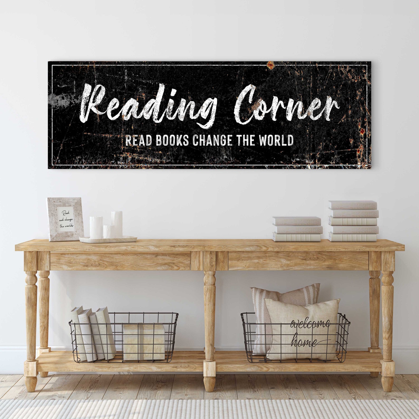 Reading Corner Sign Kid Room Decor Library Decor Book Lover | Etsy