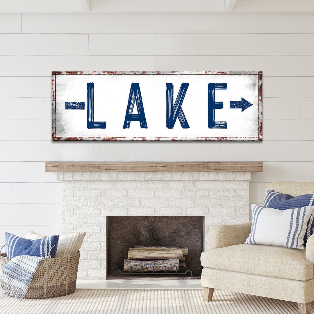 Lake Arrow Sign | Lake Life Sign | Lake House Decor | Arrow Wall Decor ...