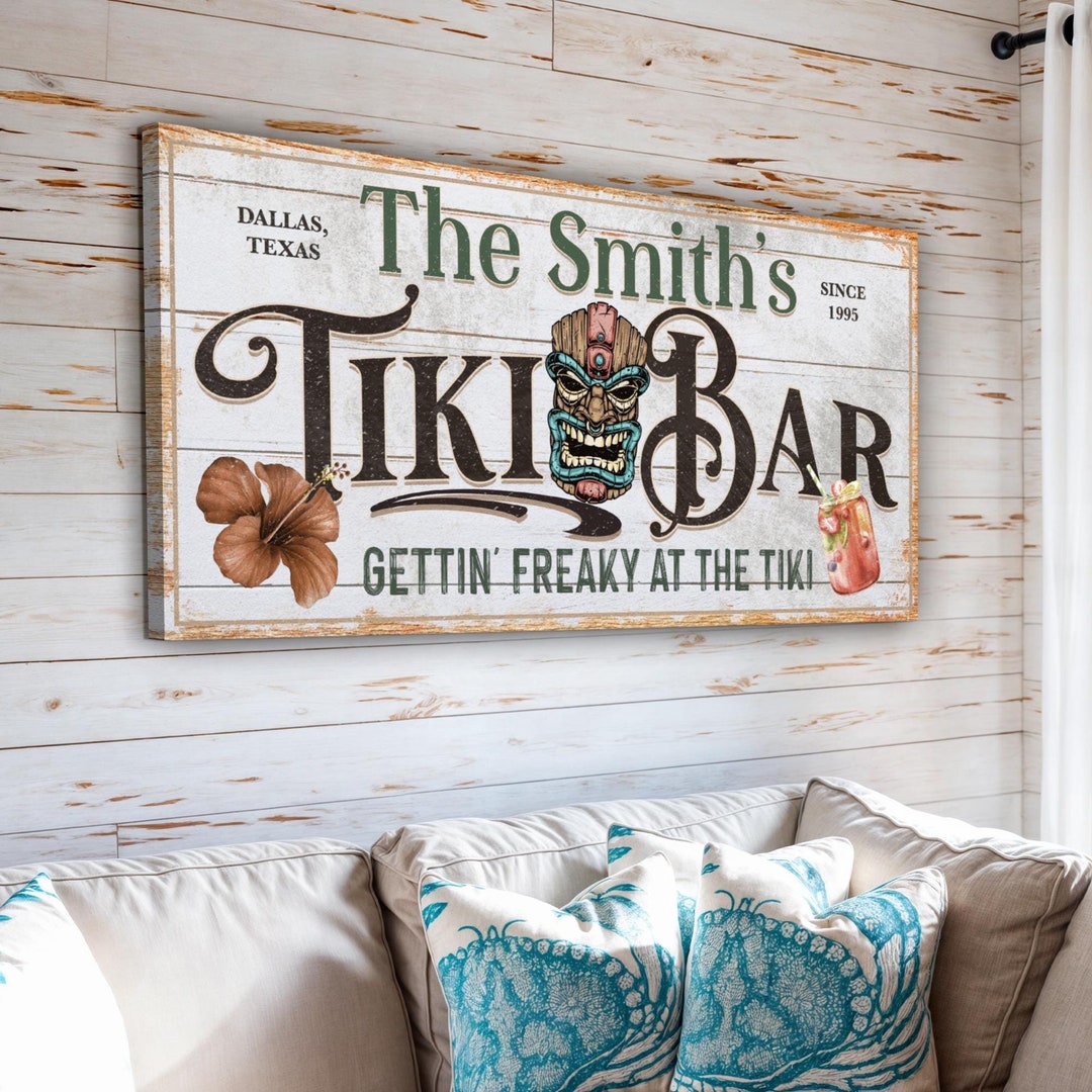 Custom Tiki Bar Sign | Tiki Bar Decor | Personalized Tiki Bar Sign ...
