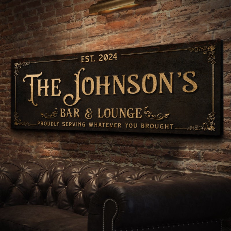 Custom Bar Sign - Etsy