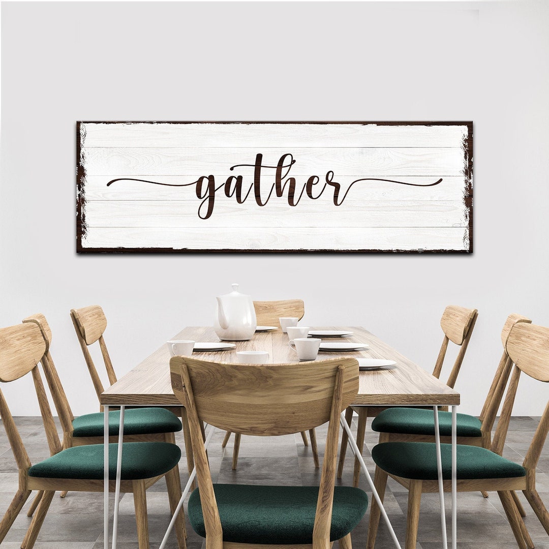 Kitchen Room Wall Sign | Kitchen Gather Sign | Farmhouse Kitchen Wall ...