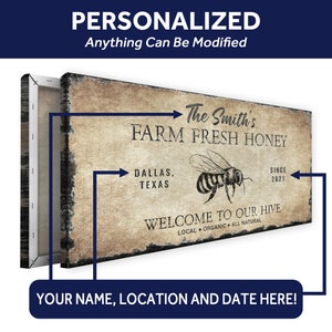 Farm Fresh Honey Sign | Bee Sign | Welcome to Our Hive Sign | Farmhouse ...