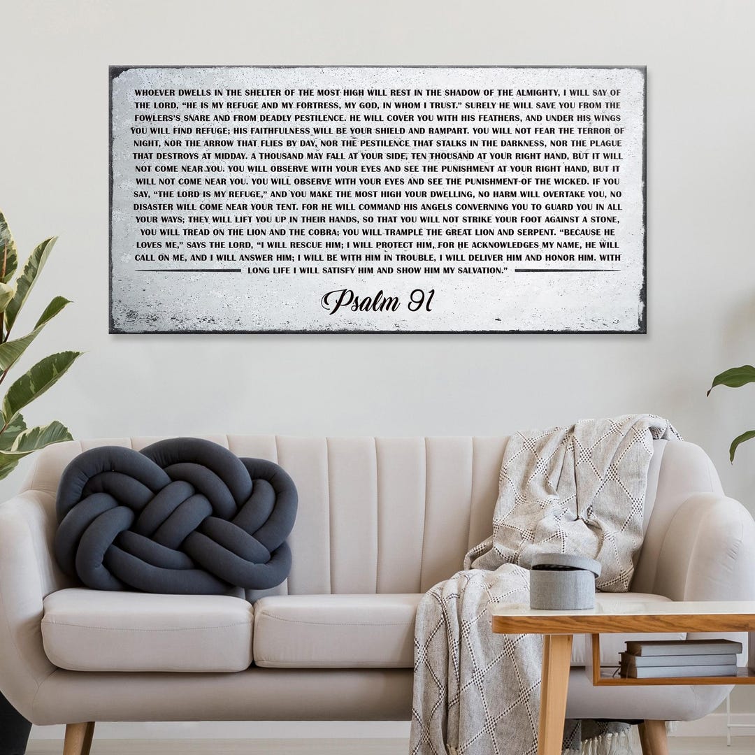 Whoever Dwells in the Shelter Sign | Psalm 91 Bible Verse Wall Art ...