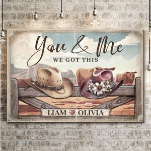You and Me We Got This Wall Sign | Couple Name Sign Canvas Art ...