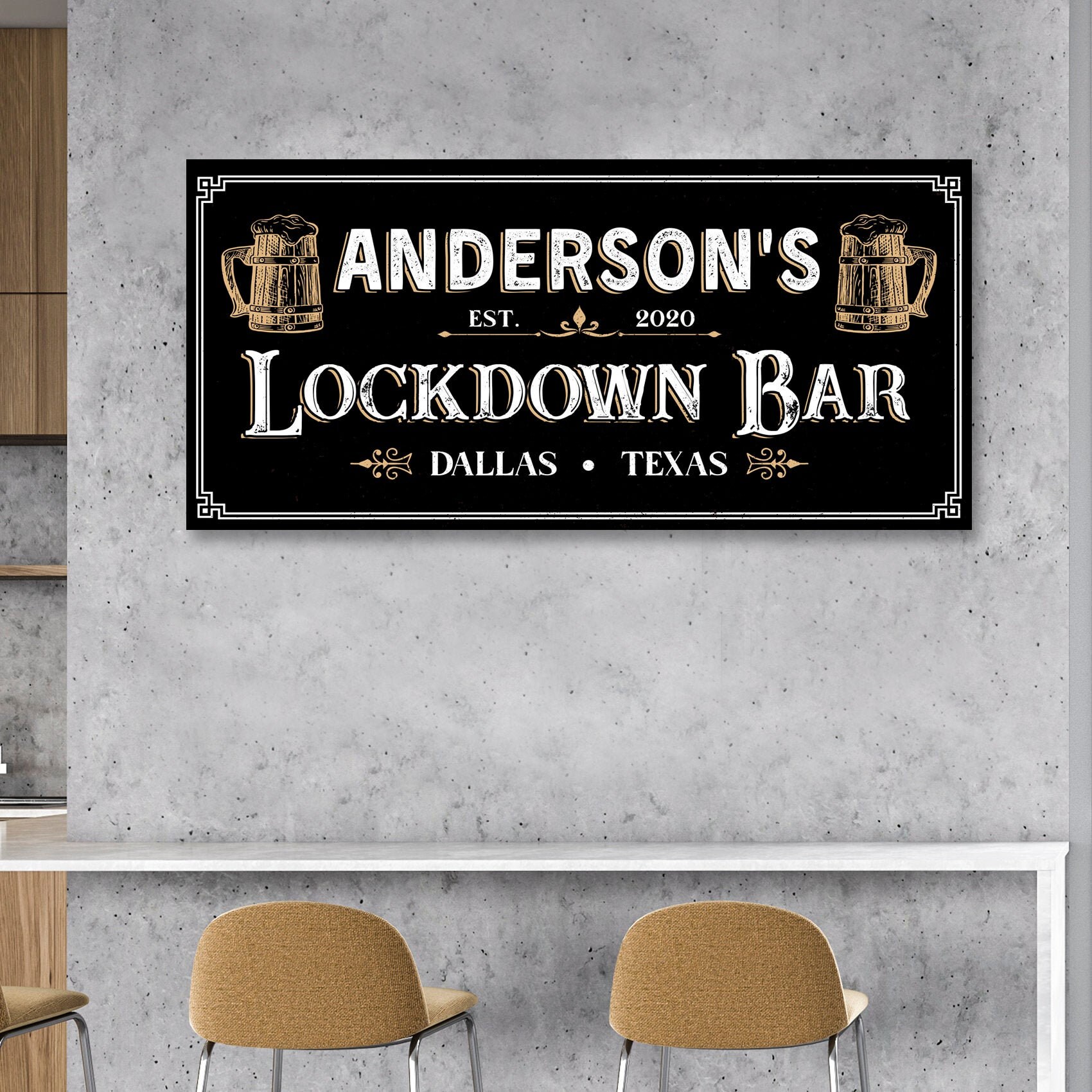 Custom Bar Sign Canvas Bar Sign Craft Beer Sign - Etsy