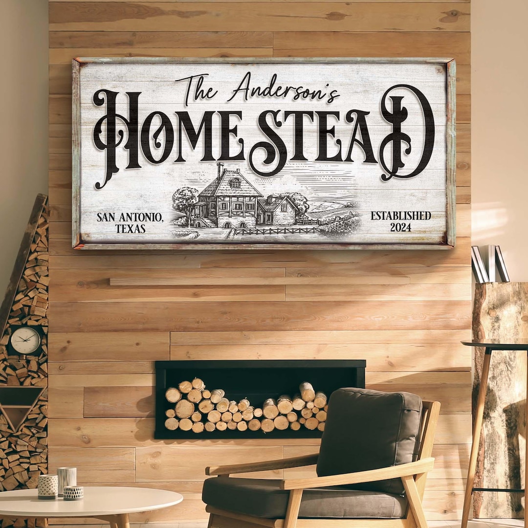 Custom Homestead Sign | Family Homestead Sign Decor | Custom Farm Sign ...