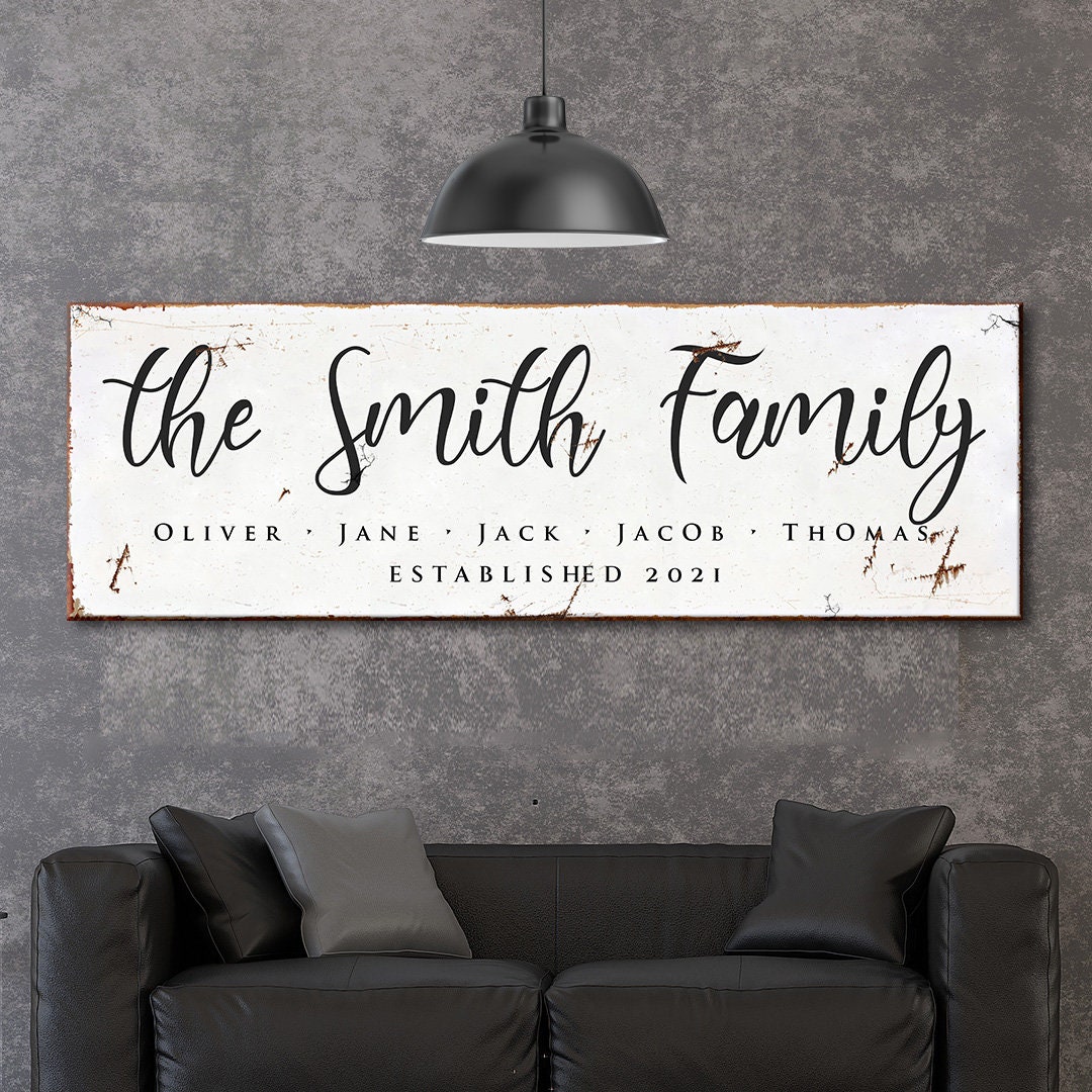 Family sign Custom family sign Personalized family sign Last | Etsy